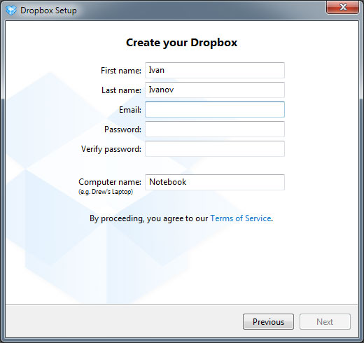 Резервное копирование с помощью сервиса Dropbox